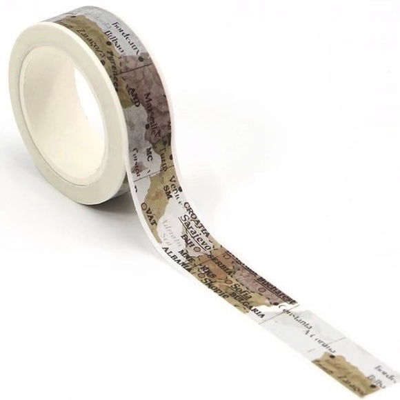Office | Map Of Southern Europe France Romania The Black Sea Washi Tape ...